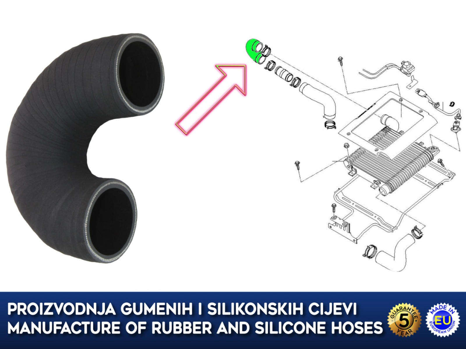 HYUNDAI SANTA FE 2.2 CRDi, INTERCOOLER CRIJEVO 28262-27800,