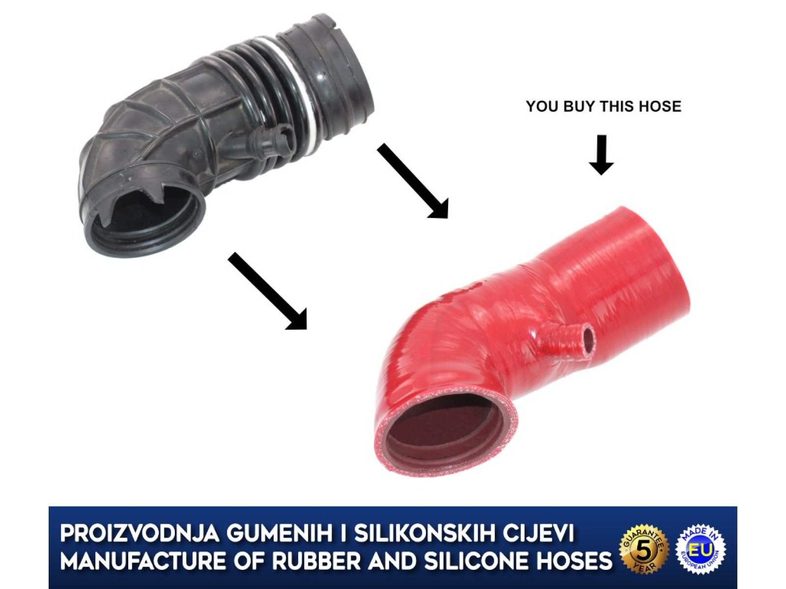 ALFA ROMEO 166 V6 2.5 3.0 3.2 air hose F1001800 60658883